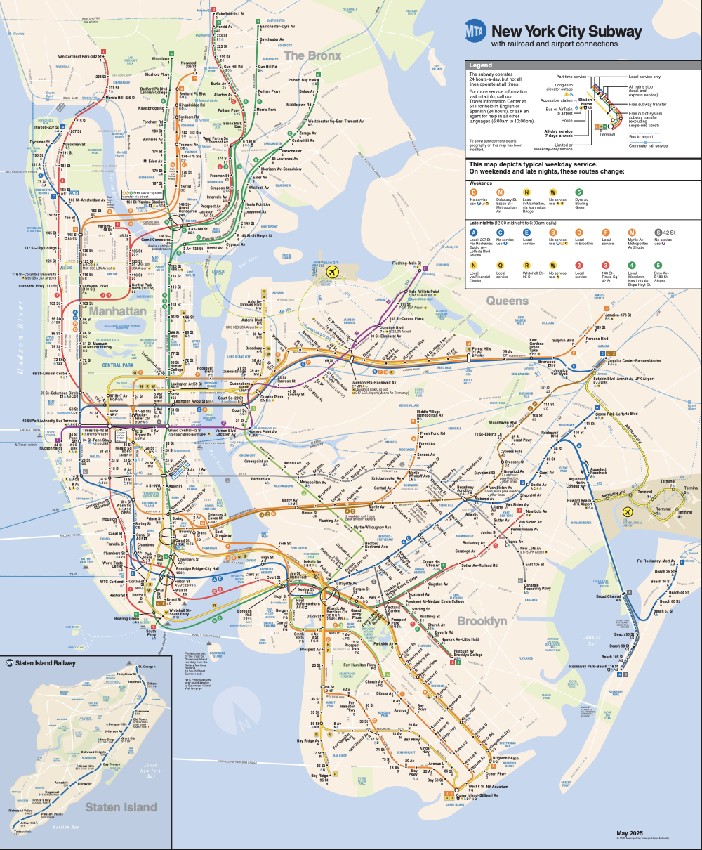 NYC Subway Map - new york visions